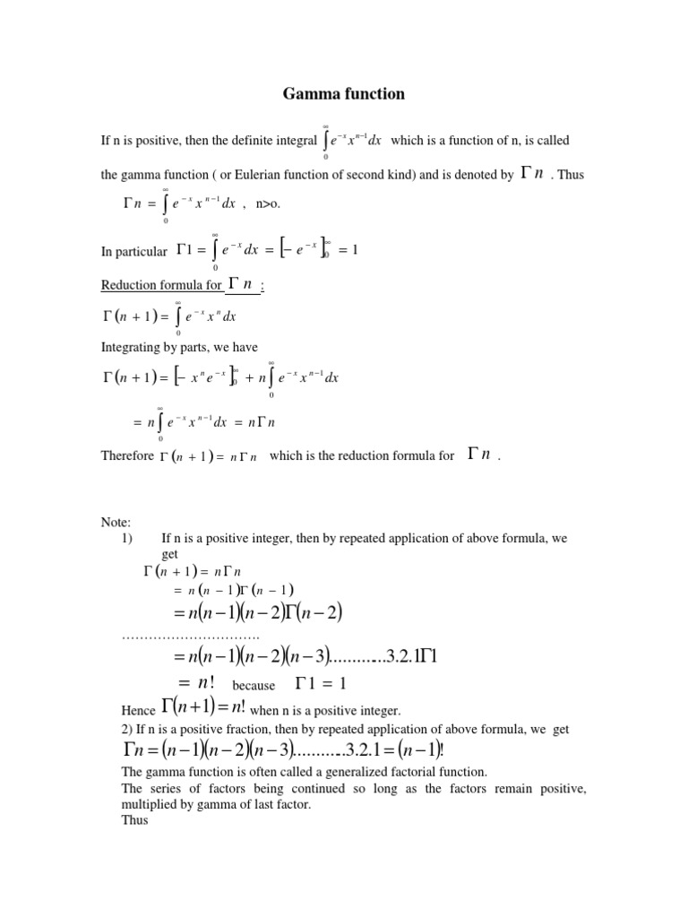 Beta and Gamma Function Ut-2 | PDF | Discrete Mathematics | Algebra
