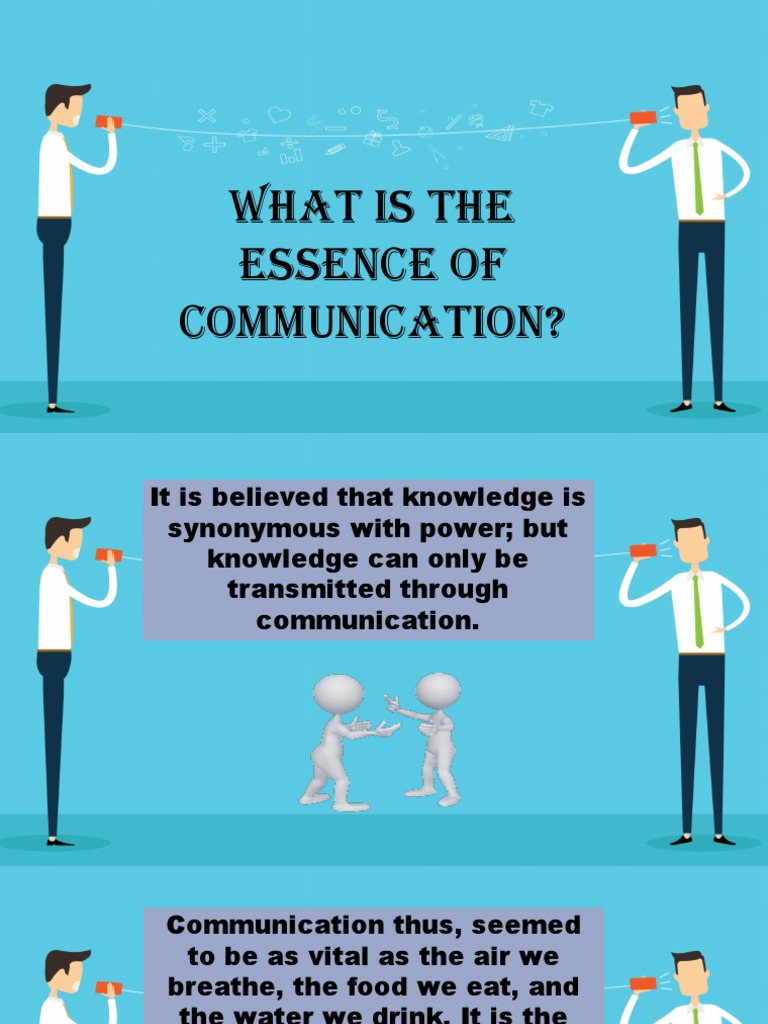 Chapter 1 Essence of Communication | PDF | Communication ...