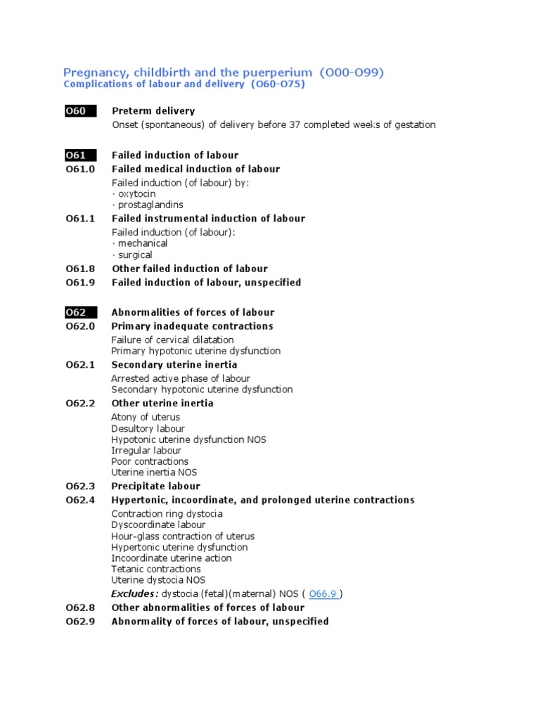 Coding ICD 10 Kehamilan | PDF | Childbirth | Women's Health
