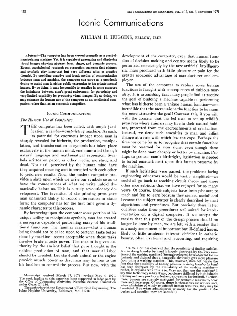 Iconic Comunications | PDF | Perception | Thought