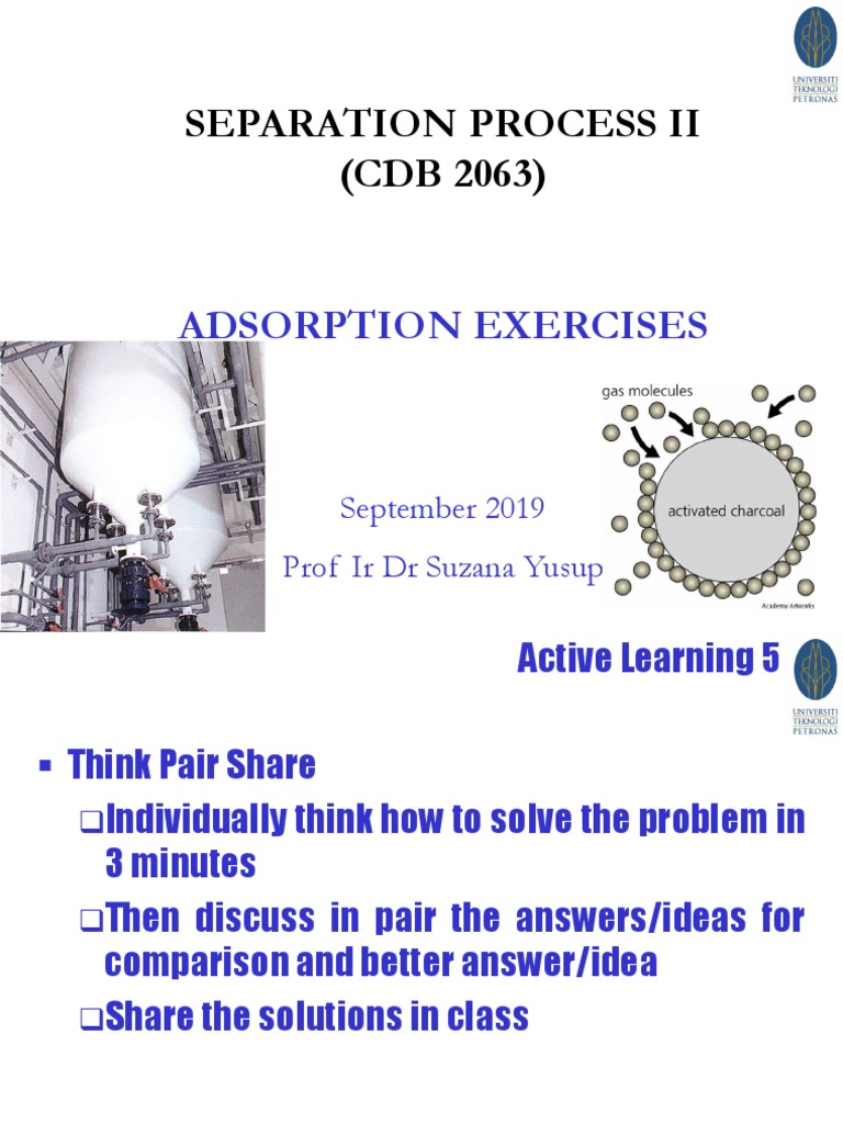 Separation Process Ii (CDB 2063) : Adsorption Exercises | PDF