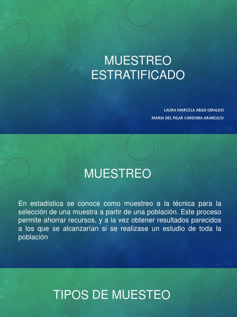 Muestreo Estratificado | PDF | Muestreo (Estadísticas) | Probabilidades ...