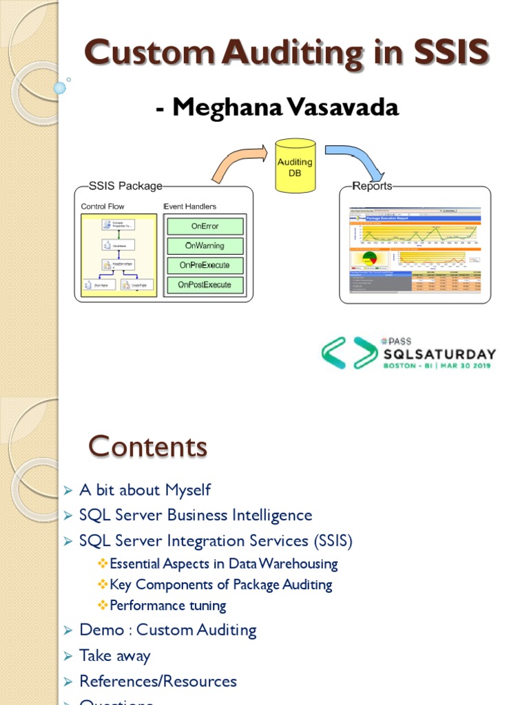 Custom Auditing in SSIS: - Meghana Vasavada | PDF | Microsoft Sql ...