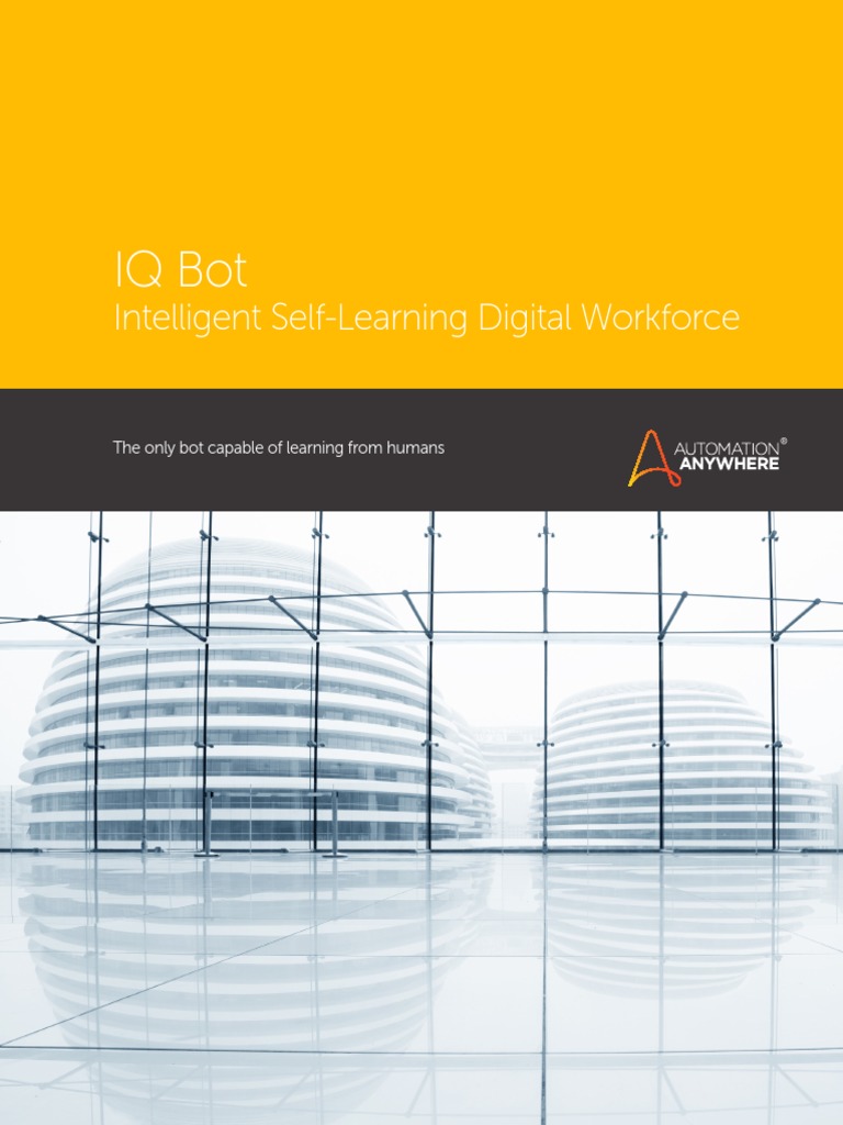 Iq Bot Brochure | PDF | Automation | Computer Vision