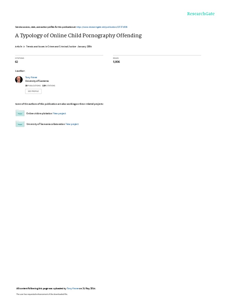 A Typology of Online Child Pornography Offending | Child Pornography ...