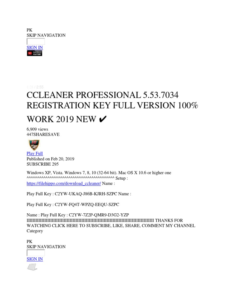 Ccleaner Professional License Key 2019: Vật Vã Không Gian Để Làm Sạch ...