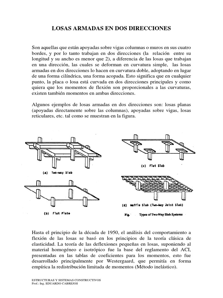 Losas Armadas en Dos Direcciones | PDF | Doblar | Rigidez
