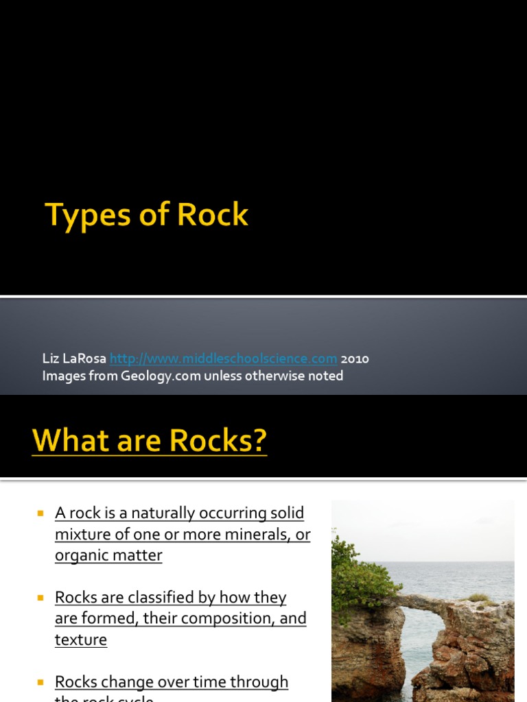 Types of Rocks Powerpoint | PDF | Sedimentary Rock | Rock (Geology)