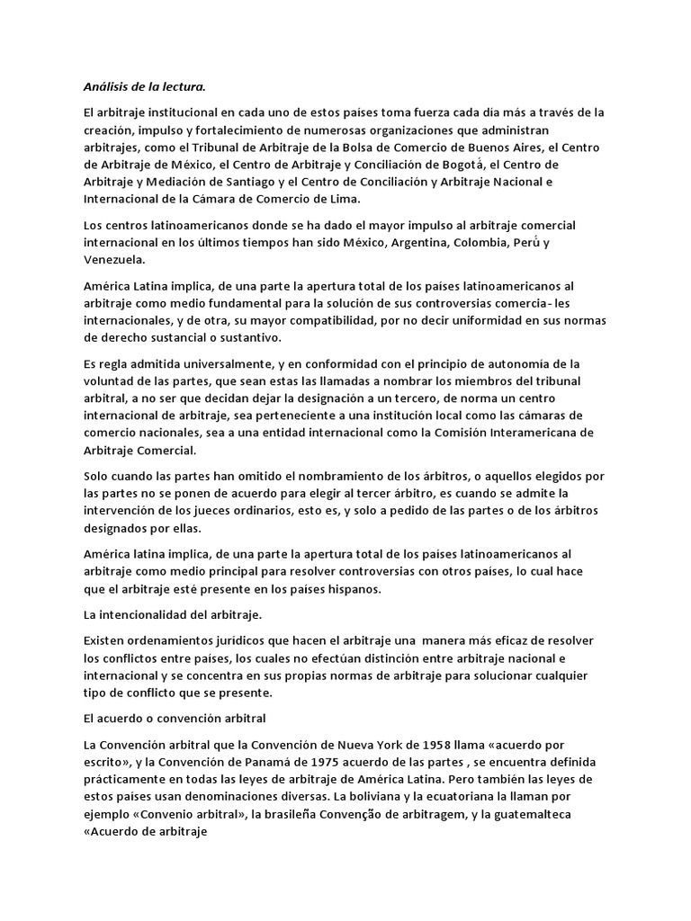 Informe de Arbitraje. | PDF | Arbitraje | Sentencia (ley)