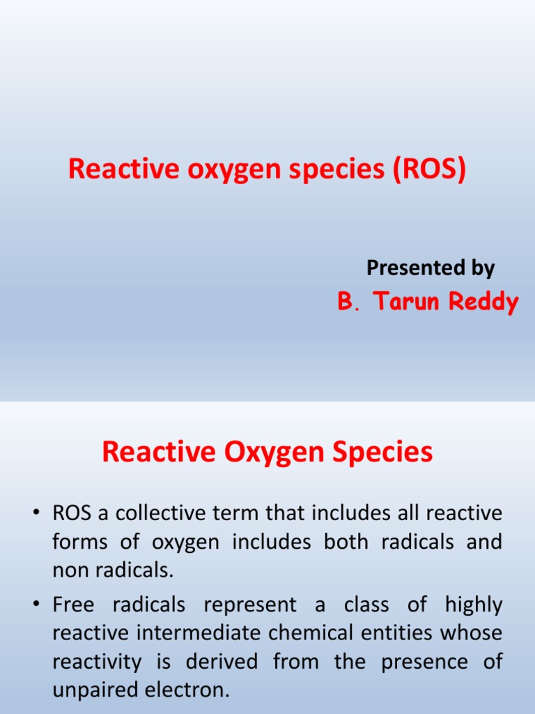 Reactive Oxygen Species (ROS) | PDF | Reactive Oxygen Species ...