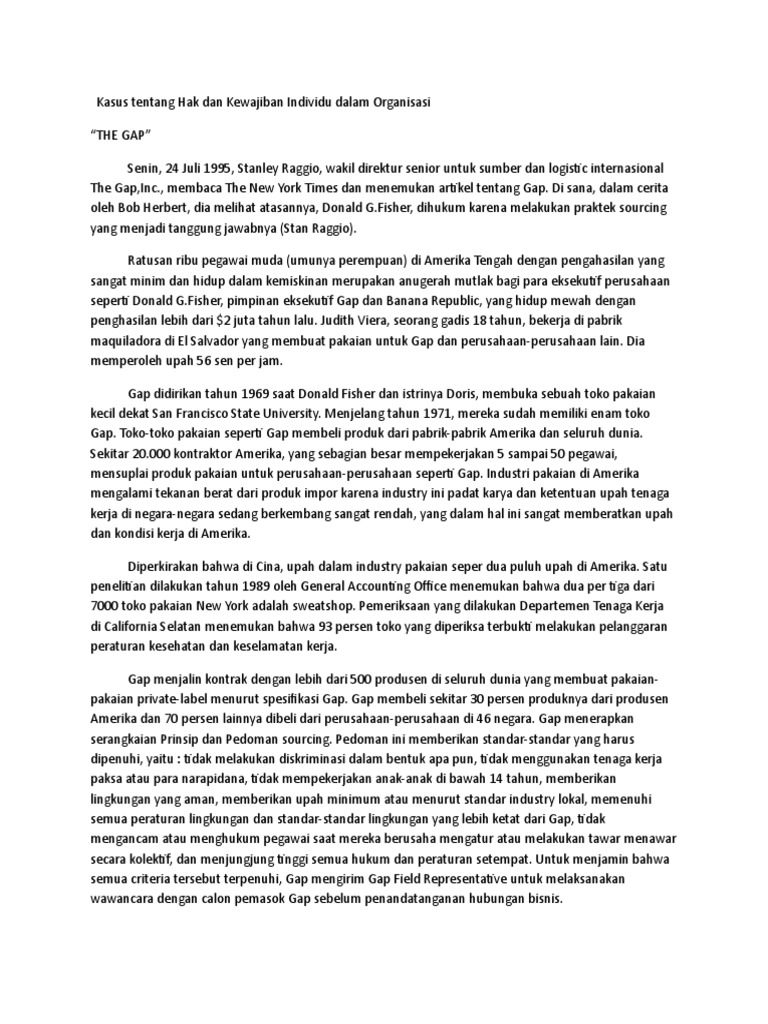 Kasus Tentang Gap | PDF
