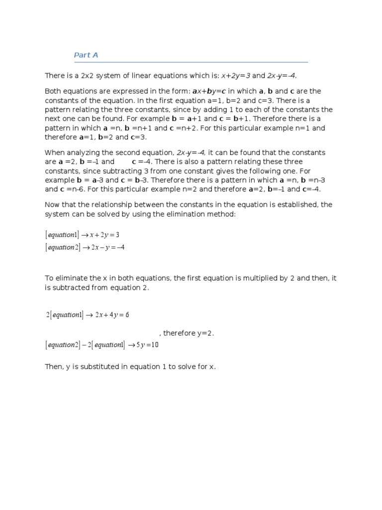 Part A: Equation X y Equation Xy | PDF | Equations | Elementary Mathematics