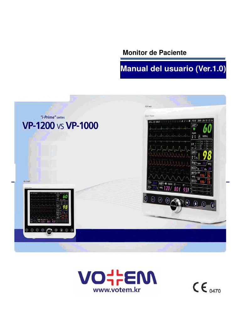 Operations Manual VP-1200&1000 | PDF | Electrocardiografia | Presión ...