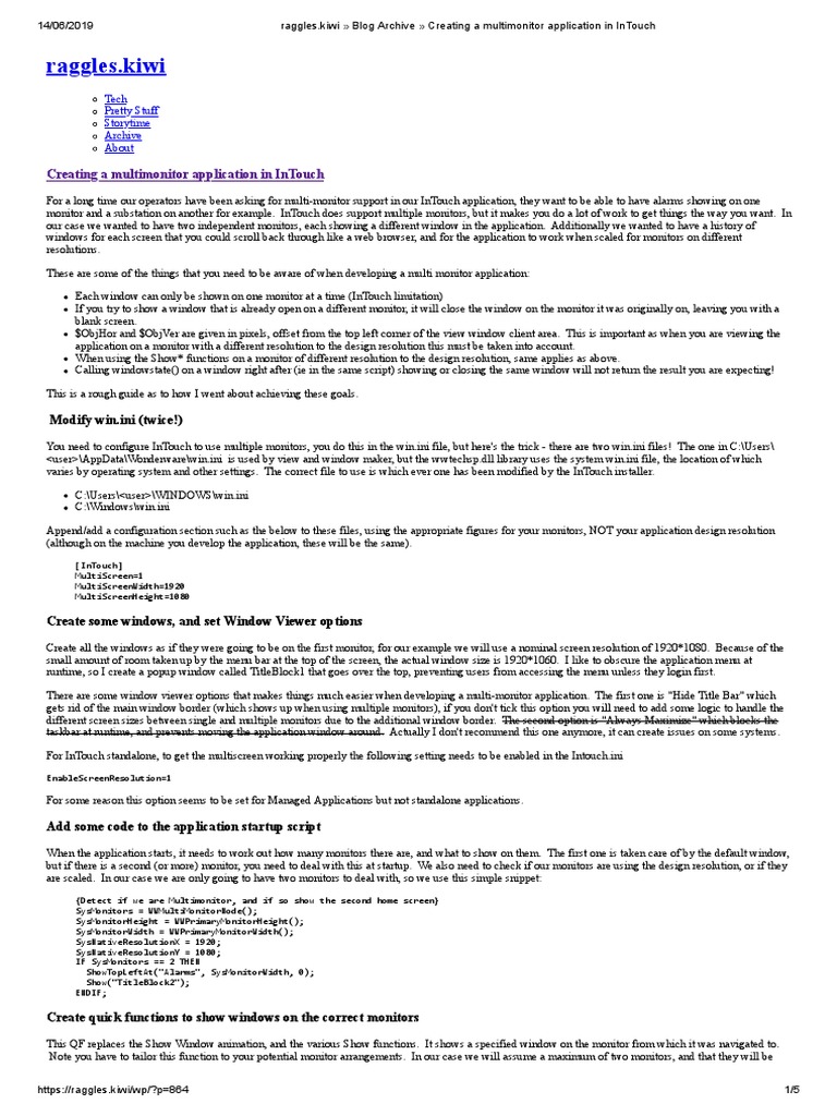 Intouch Multiscreen | PDF | Client–Server Model | Computer Monitor