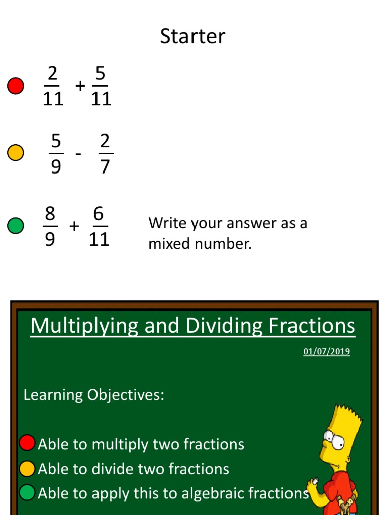 Multiplying and Dividing Fractions | PDF