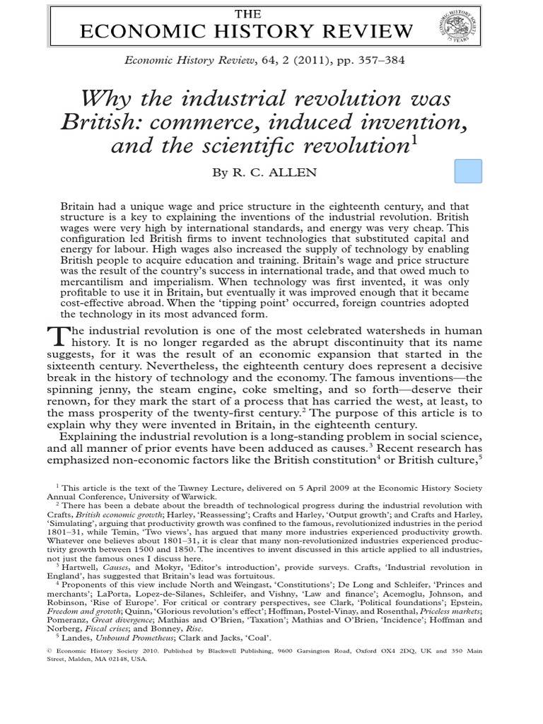 Why The Industrial Revolution Was British | PDF | Industrial Revolution ...