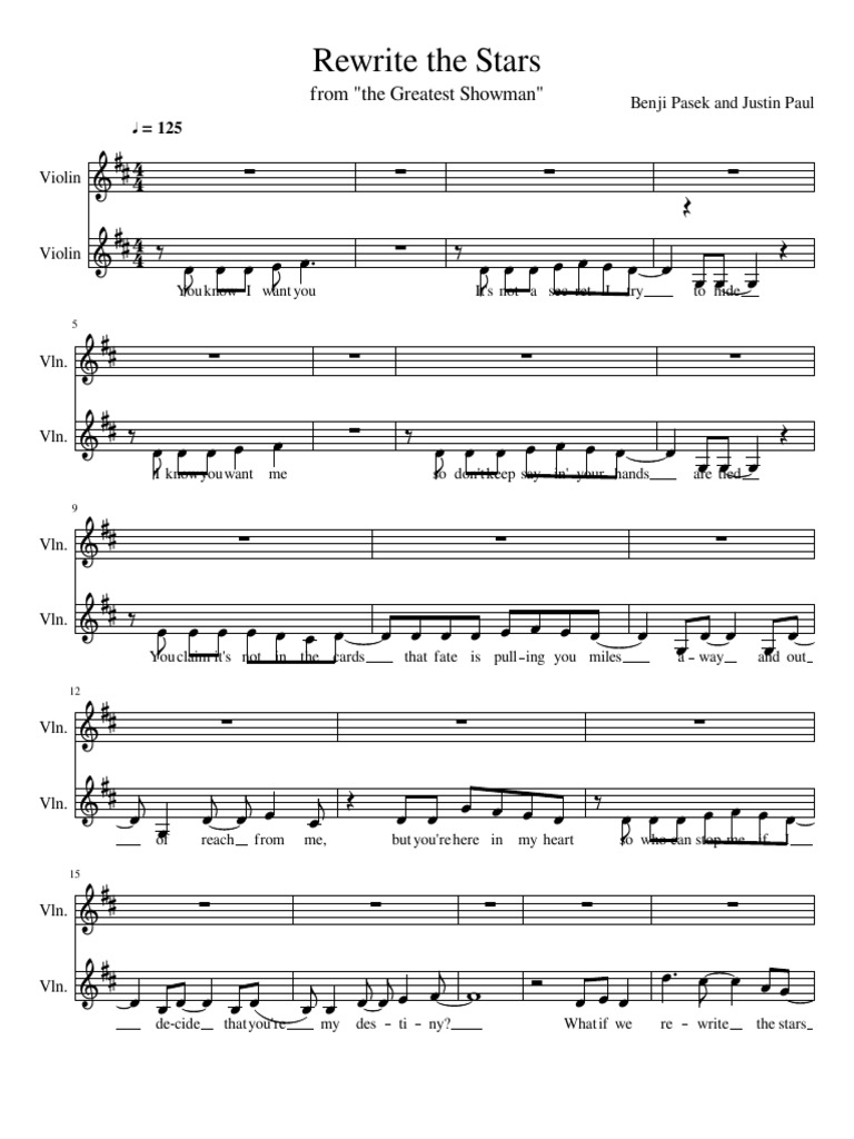 Rewrite The Stars | PDF