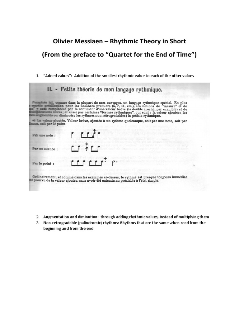Olivier Messiaen - Rhythmic Theory | PDF | Philosophy | Art
