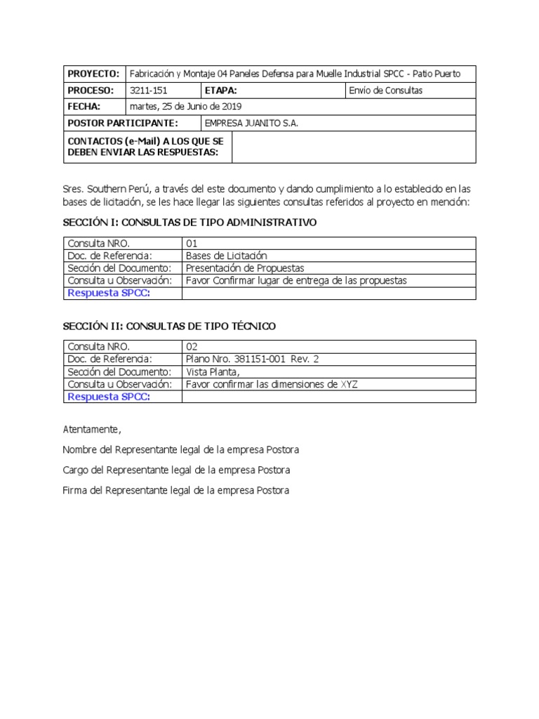 Formato de Consultas | PDF