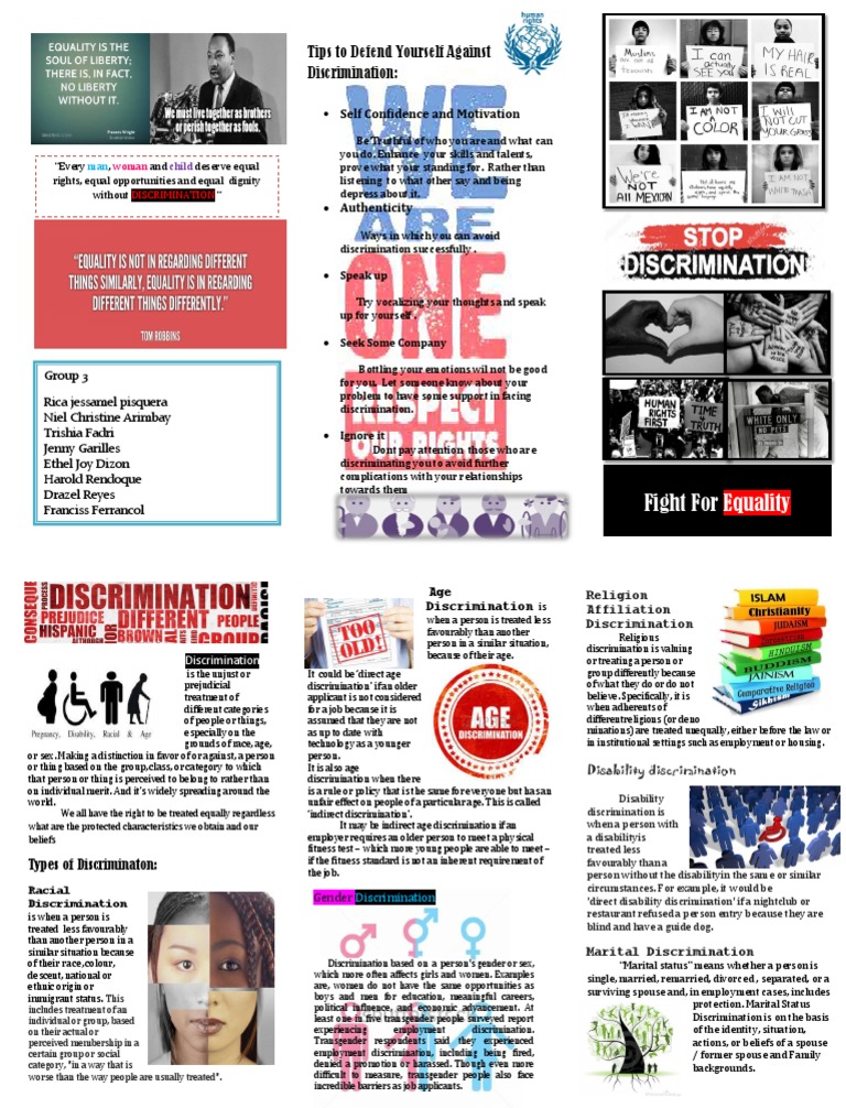 Fight For Equality: Tips To Defend Yourself Against Discrimination ...