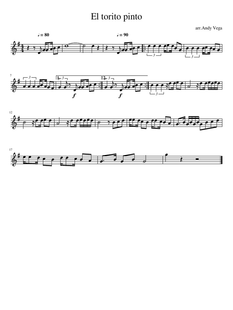 El Torito Pinto Violin 1 | PDF
