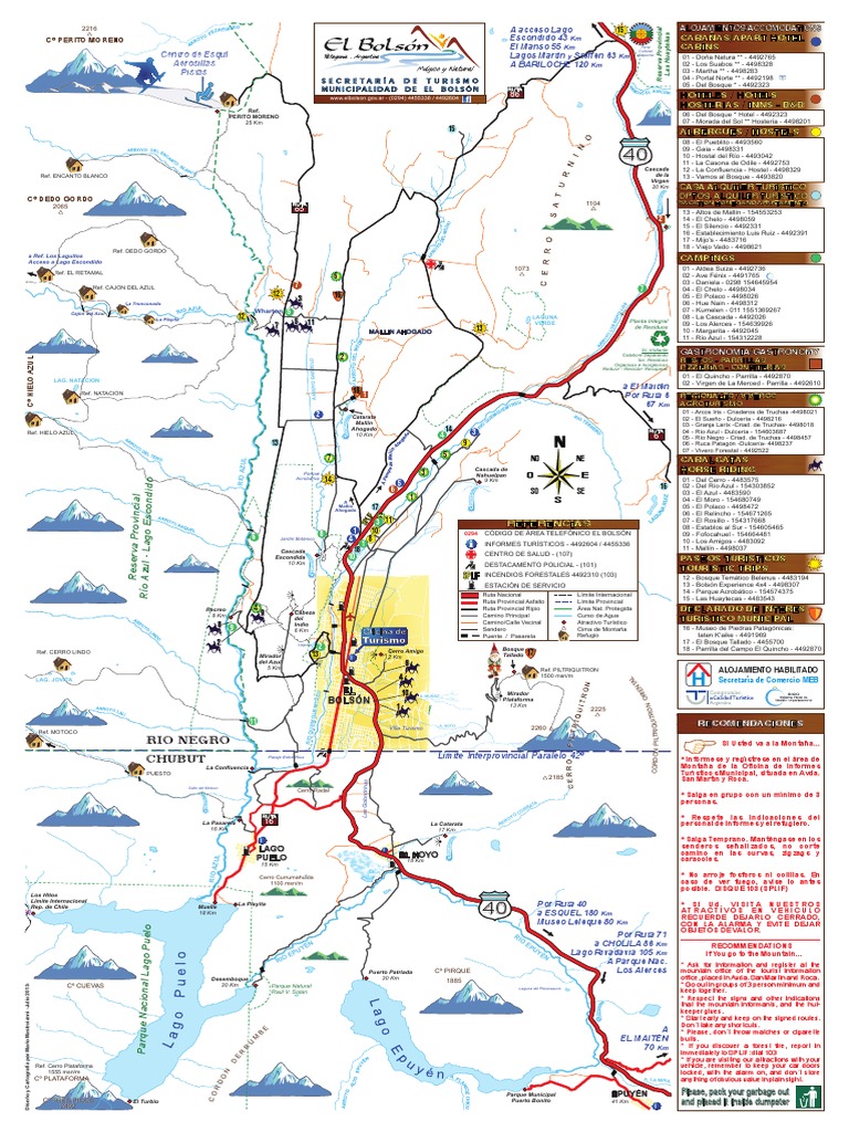 Mapa - Regional El Bolson PDF | PDF | Hotel y alojamiento | Turismo y Ocio