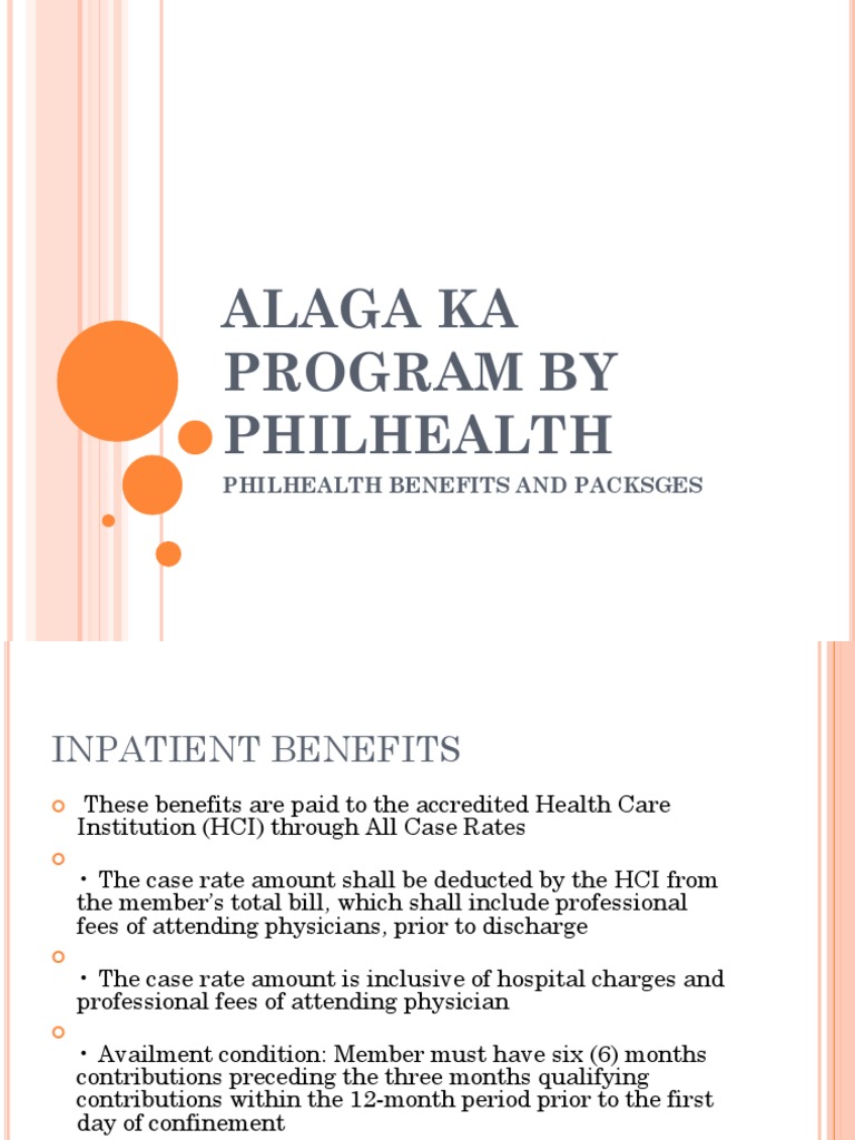 Alaga Ka Program by Philhealth: Philhealth Benefits and Packsges | PDF ...