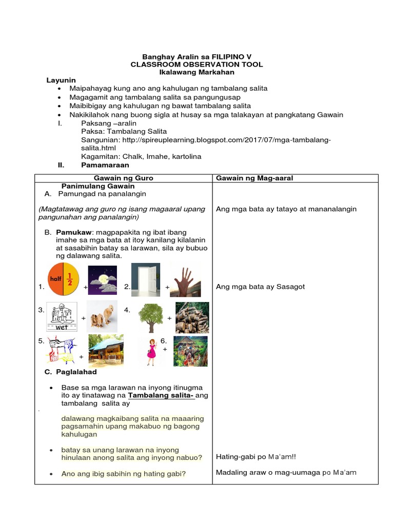 Detailed Lesson Plan in FILIPINO V | PDF