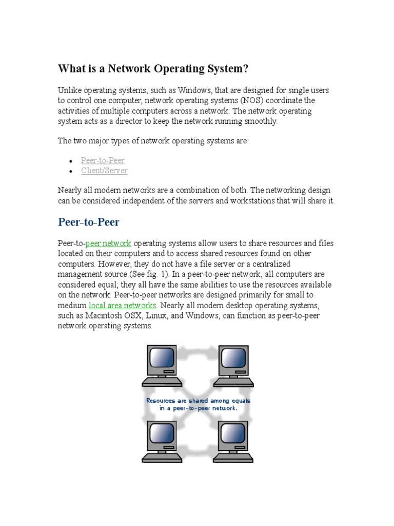 What Is A Network Operating System | PDF | Network Topology | Operating ...