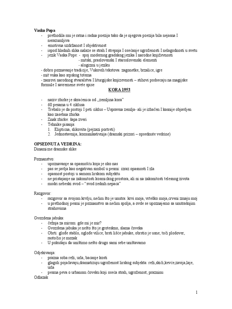 Vasko Popa-Pred. | PDF