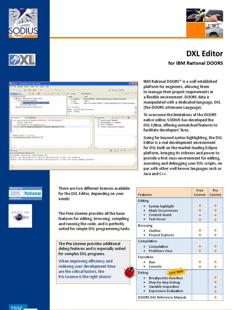 DXL Editor - The Smartest Editor For Rational DOORS DXL | PDF | Eclipse ...