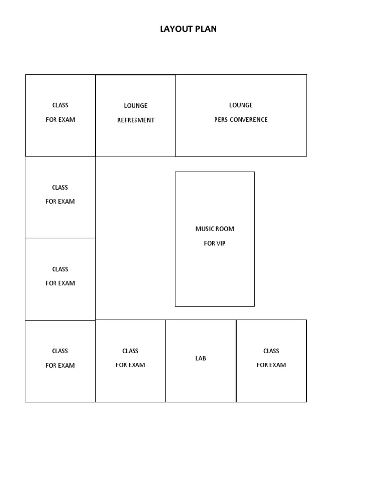 Exam Lounge Layout Plan | PDF | Foreign Language Studies | Art