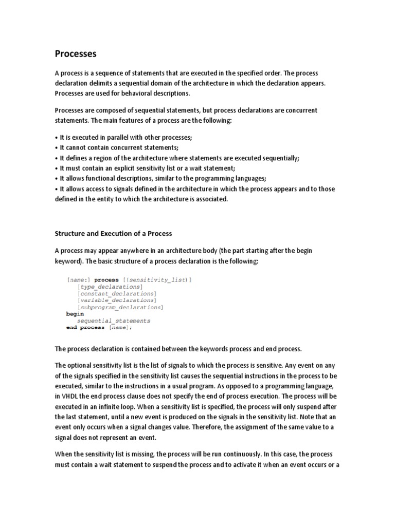 Processes: Structure and Execution of A Process | PDF | Feedback | Variable (Computer Science)