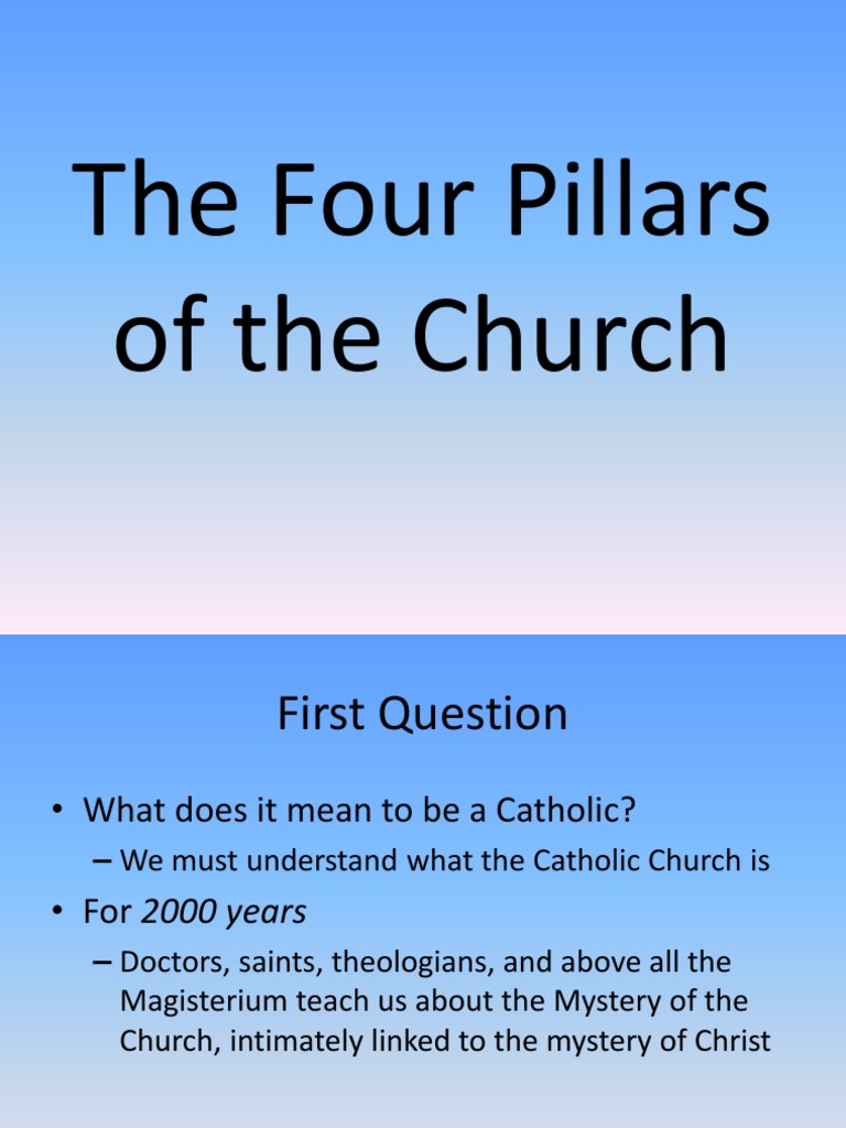 2018-12-01-The Four Pillars of The Church - Lipa | PDF | Eucharist ...