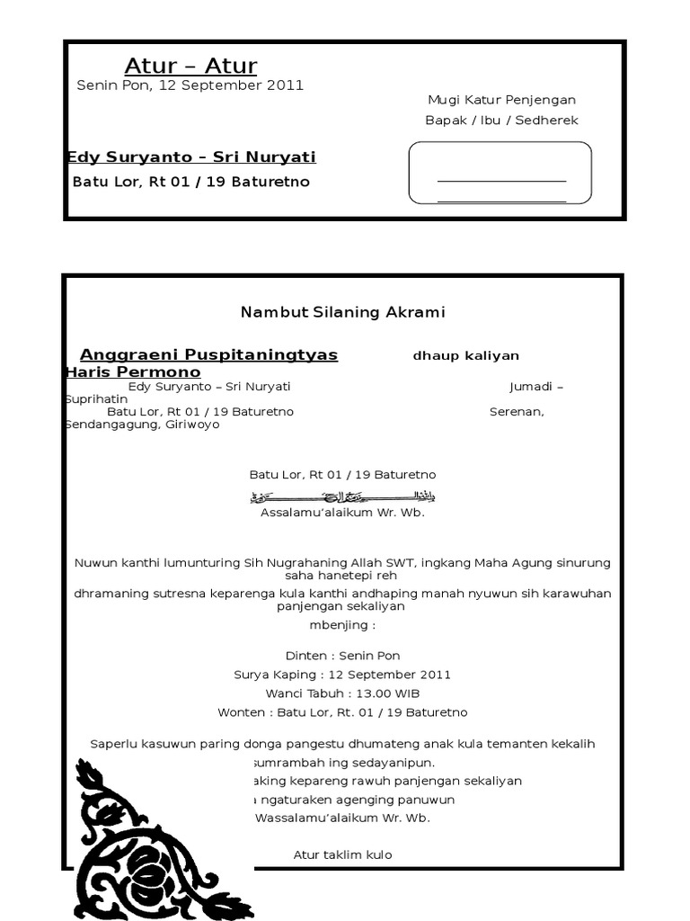 Atur - Atur Ulem | PDF