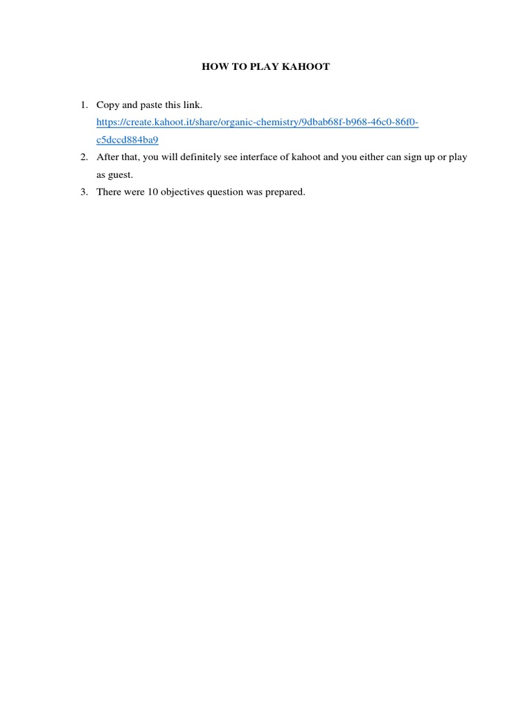 How To Play Kahoot Pdf Computer Programming Object Oriented Programming