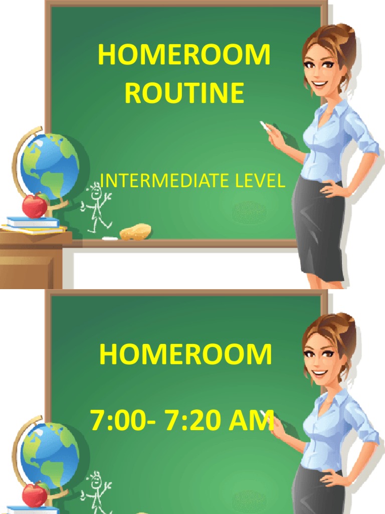 Intermediate Homeroom Routine Guide | PDF