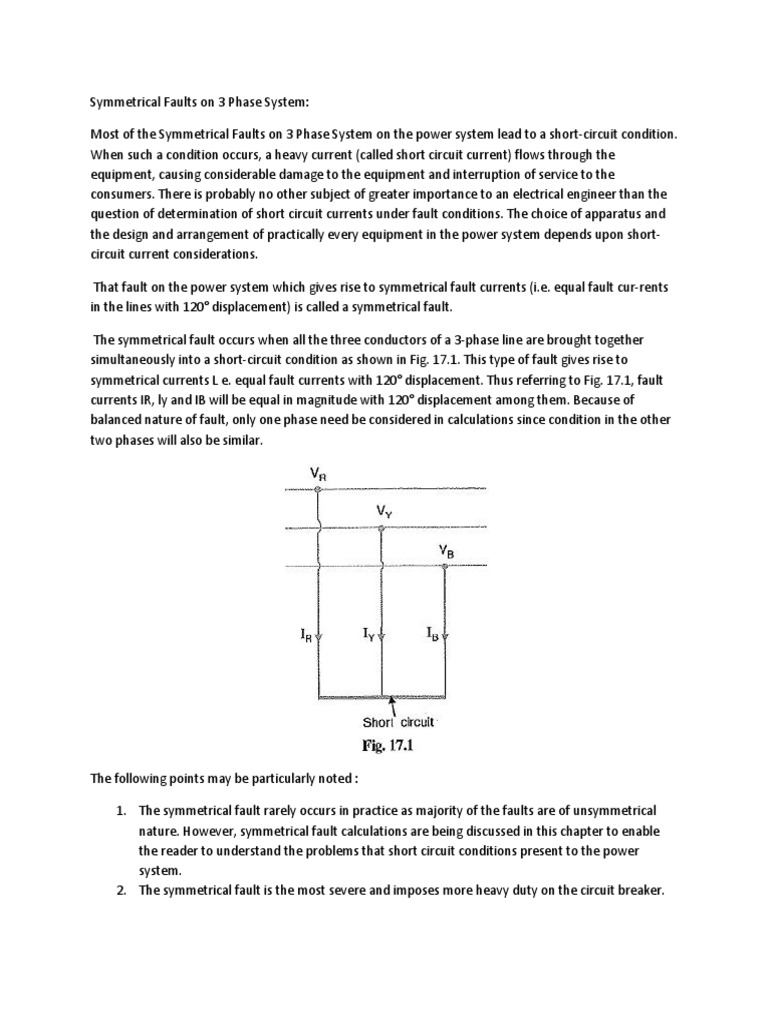 Symmetrical Faults On 3 Phase System | PDF | Electric Power System ...