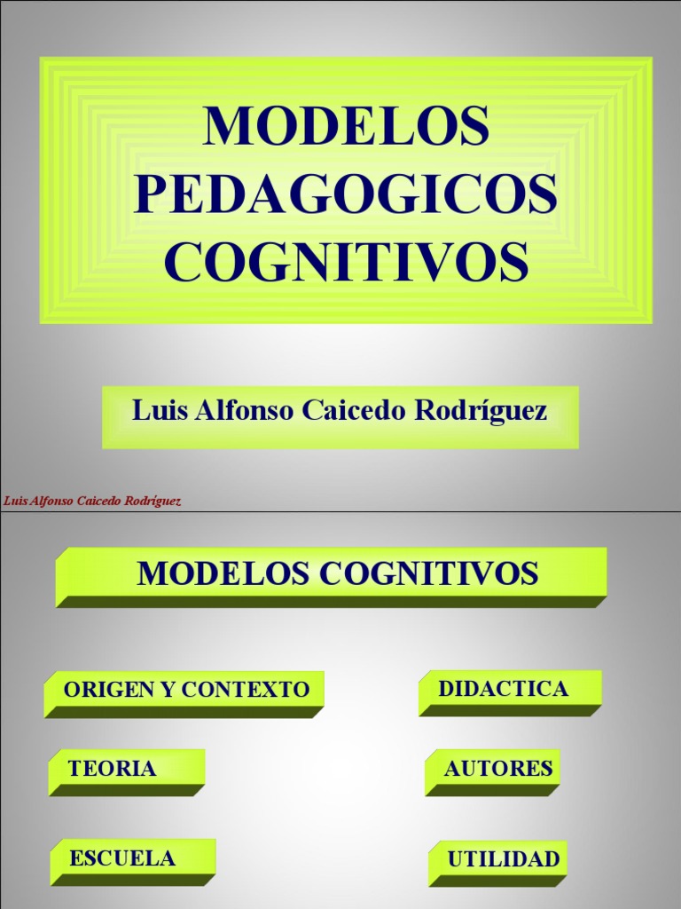 Modelos Cognitivos 5 | PDF | Desarrollo cognitivo | Aprendizaje