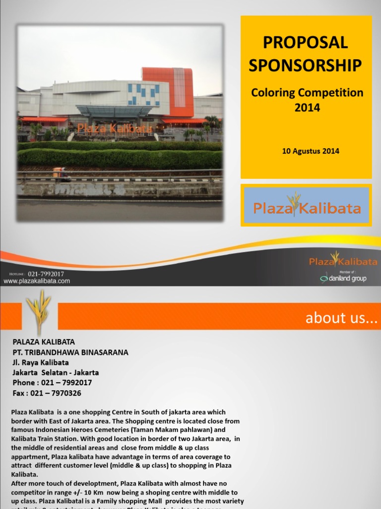 Proposal Sponsorship Lomba Mewarnai 2014 | PDF | Tourist Attractions ...