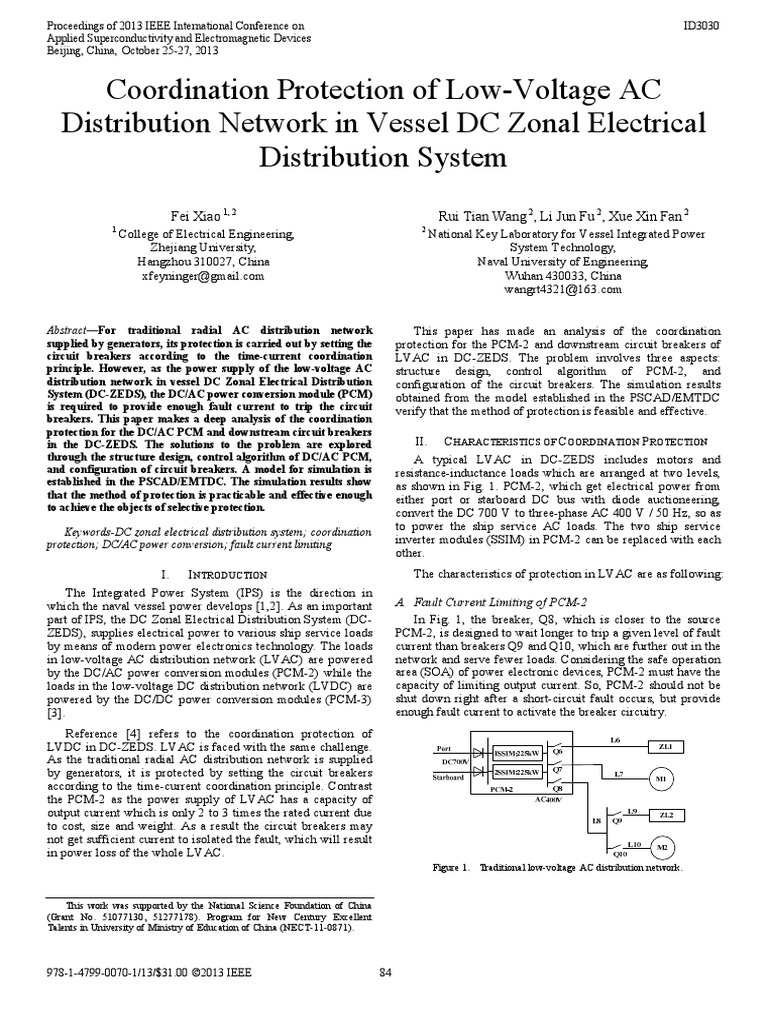 Coordination Protection of Low-Voltage AC Distribution Network in ...