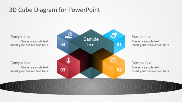 3D Cube Diagram Template for PPT | PDF | Computers