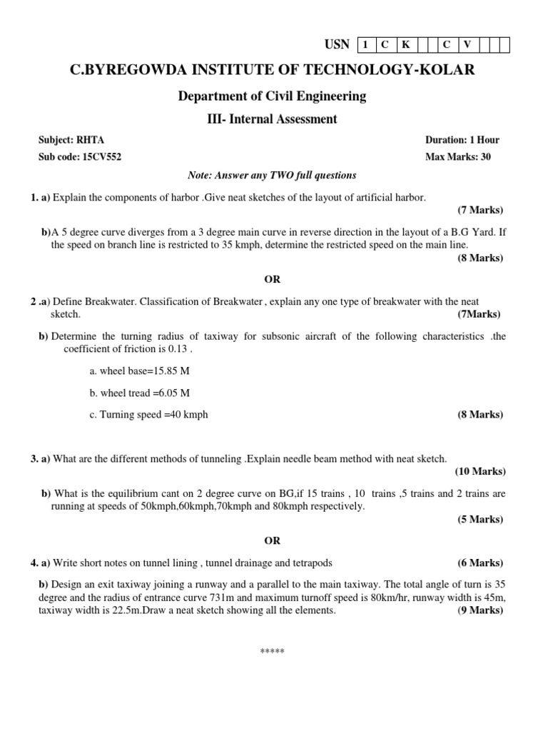 C.Byregowda Institute of Technology-Kolar: Department of Civil ...