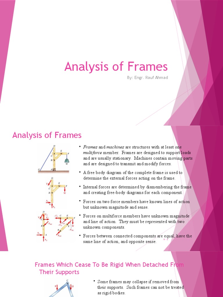 Lec 14, Analysis of Frames | PDF | Chemical Equilibrium | Force