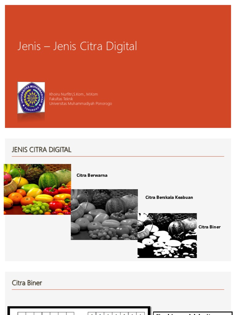 Jenis-Jenis Citra Digital dan Konversi | PDF