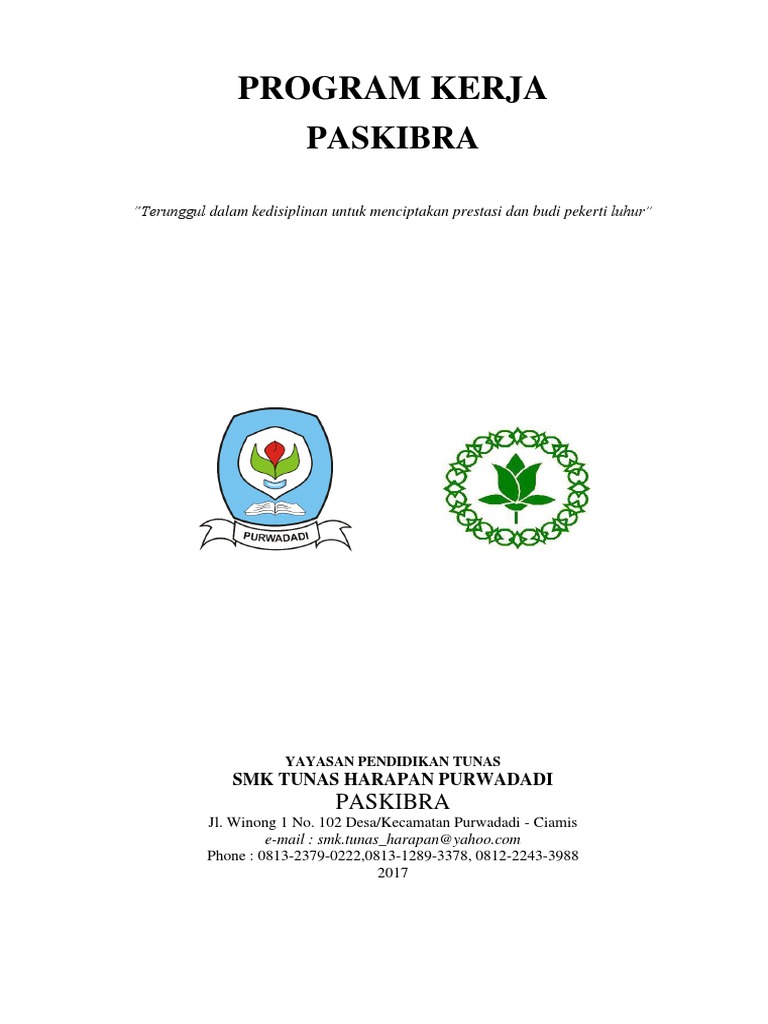 Program Kerja PASKIBRA SMK 2017 | PDF | Karier & Perkembangan