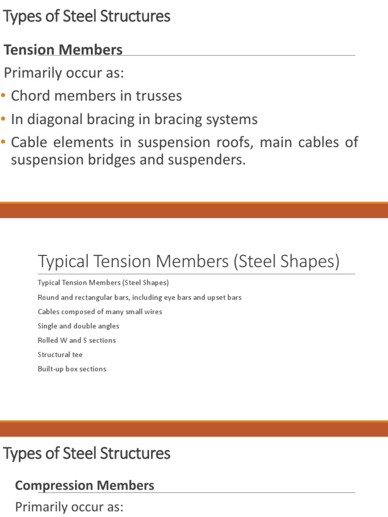 Types of Steel Structures | PDF | Deformation (Engineering) | Truss