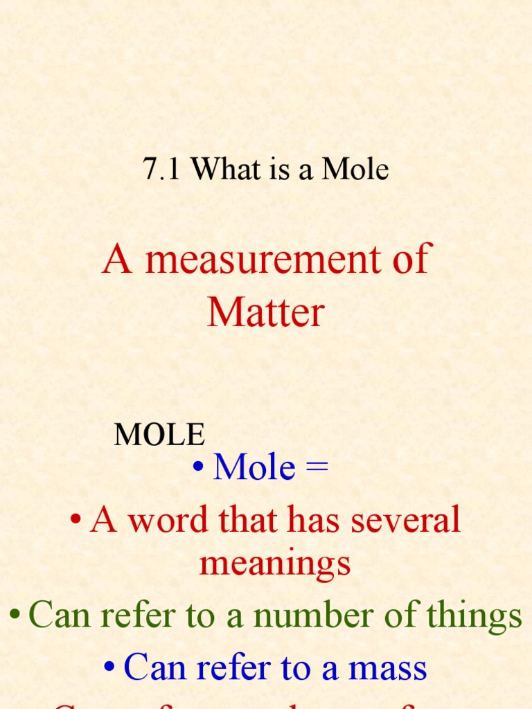 Understanding the Mole in Chemistry | PDF | Wellness