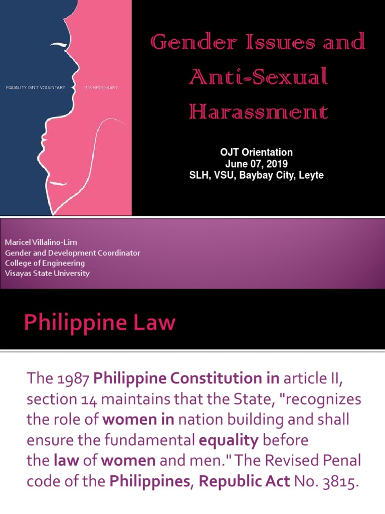 Gender Equality and Sexual Harassment Guide | PDF | Transgender ...