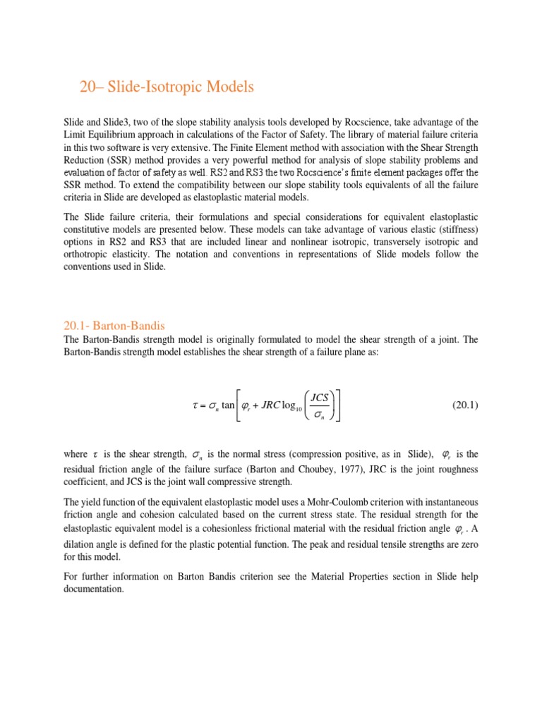 20-Slide Isotropic Models | PDF | Soil Mechanics | Stress (Mechanics)